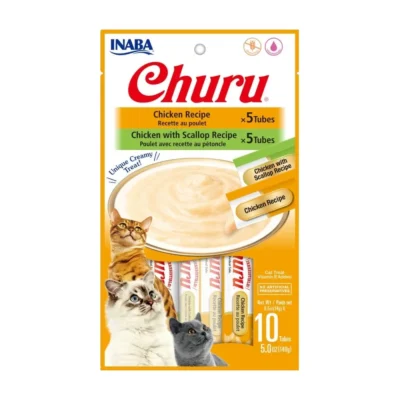INABA Cat Snack Churu Variedad Pollo 10 unidades